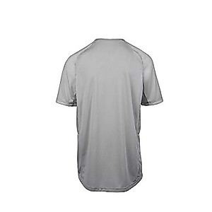 Mizuno Aerolite Crew Baseball Jersey, Grey, Medium
