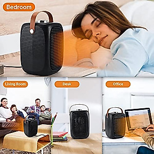 Outdoor Garden Heater Portable Electric Space Heater Desktop Heating Fan PTC Ceramic Heating Fan Heater 220V Household Electric Heater Patio Heater (Color : Blanc)