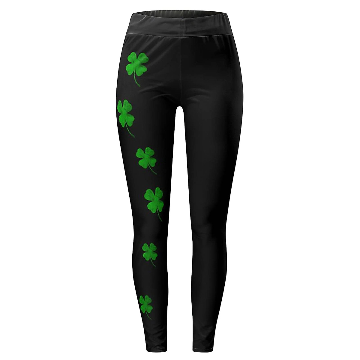Saint Patrick Day Workout Leggings Women Shamrock Printed Yoga Leggings Tummy Control High Waist Fitness Pants