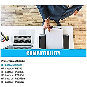 TonerPlusUSA New Toner Cartridge Replacement for HP CE505A CF280A Laserjet P2035/P2035n/P2050/Series/P2055/P2055d/P2055dn/P2055x (2 Pack)