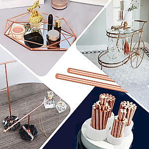 Tynulox 5Pcs 15 Gauge Pure Electrode Copper Round Rod 1.5mm Dia 10" Length Bare Copper Cu Metal Rod for Metal Craft Hobbies