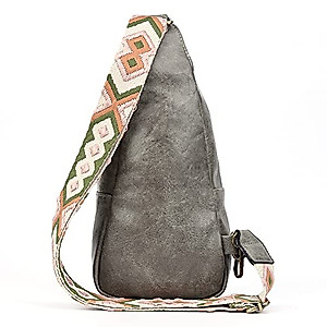 Sling Bag for Women Crossbody PU Leather Chest Bag Satchel Daypack Shoulder Backpack Crossbody Leopard Handbag