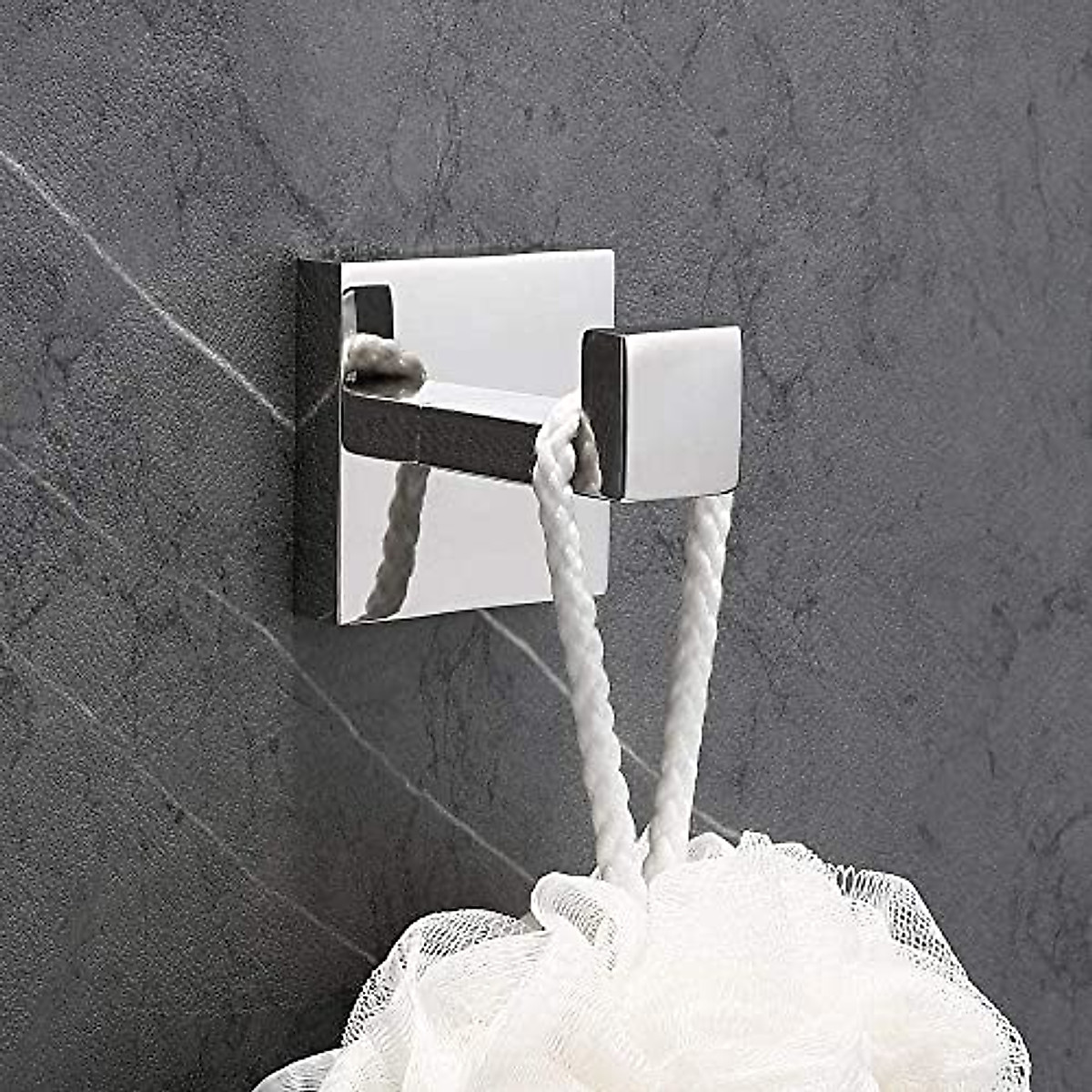 EdirFtra Chrome 304 Stainless Steel Towel Hook Hanger for Bathroom Single Towel Robe Hook Coat Hanger Wall Mounted,118g
