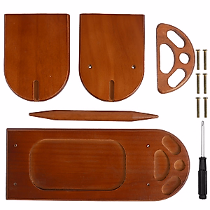 Wooden Yarn Holder for Knitting Crochet, Horizontal Yarn Spinner with Slots, Stable Yarn Rack Stand, Yarn Ball Dispenser, Yarn Storage Organizer Yarn Spinner Holder, Crochet for Knitting Lovers