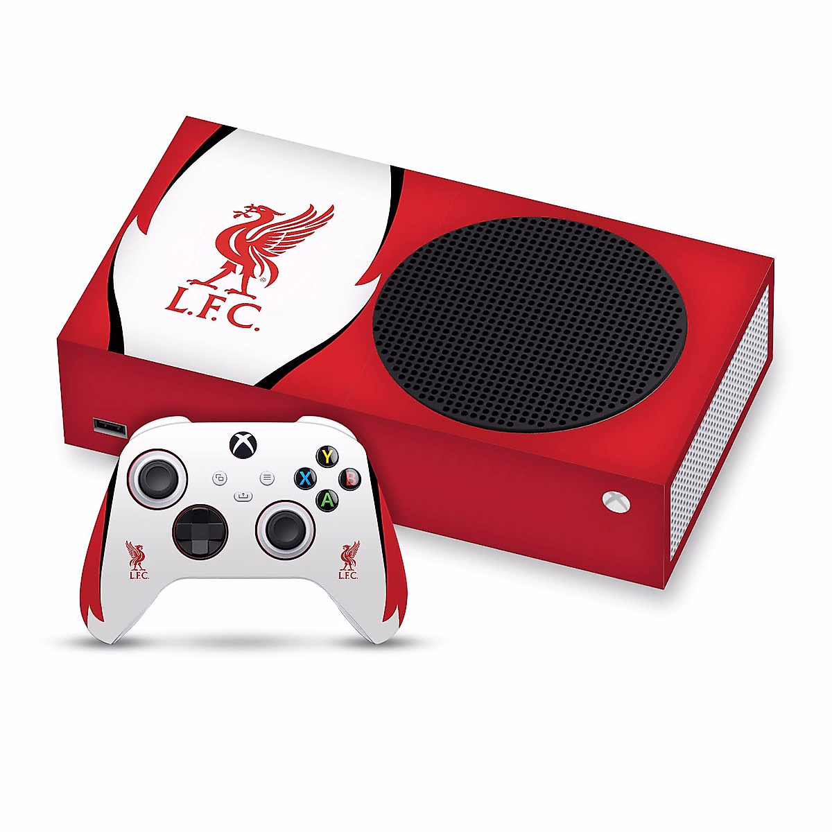 Head Case Designs Officially Licensed Liverpool Football Club Side Details Art Vinyl Sticker Gaming Skin Decal Cover Compatible With Xbox Series S Console and Controller Bundle