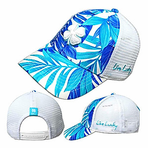 Black Clover Island Luck Hat - Tropical Adjus 16 - White Tropical - Adjustable