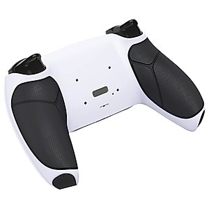 Black White Performance Rubberized Grip Redesigned Back Shell for PS5 Controller eXtremerate Rise & RISE4 Remap Kit - Controller & Rise Remap Board NOT Included