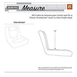 Classic Accessories Deluxe Riding Lawn Mower Seat Cover, Large