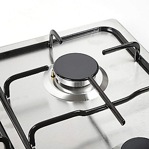 Gas Cooktop NG/LPG Gas Stove Cooktop Stove Burner Tempered Glass Cook Top Built in 4 Burners Gas Hob Grate Stovetop Cooker (4 Burners, 23'' x 20.5'')