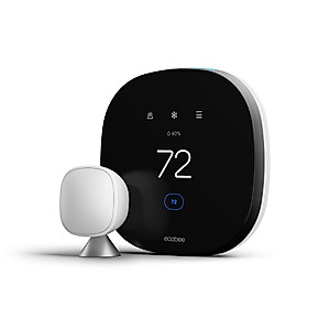 ecobee SmartThermostat with Voice Control , Black