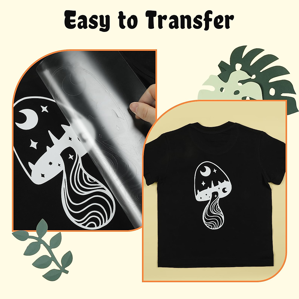 Heat Transfer Vinyl White HTV Rolls - 12" x 15ft White Iron on Vinyl for Cricut & Silhouette Cameo, White HTV Vinyl for Shirts - Easy to Cut & Weed for Heat Vinyl Design