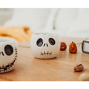 Disney The Nightmare Before Christmas Jack Skellington Faces 3-Ounce Mini Shot Glass Cups, Set of 4