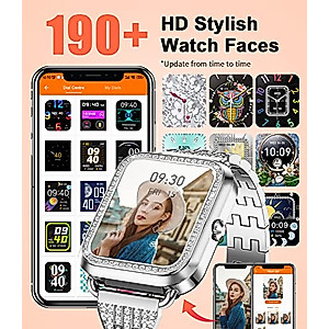 LIGE Smart Watches for Women, 1.57‘’HD Screen Fitness Watch with 21 Sport Modes/Heart Rate/Blood Pressure Monitor/Sleep Tracker, Smartwatch with Text and Call, IP67 Smart Watch for Android iOS, Silver