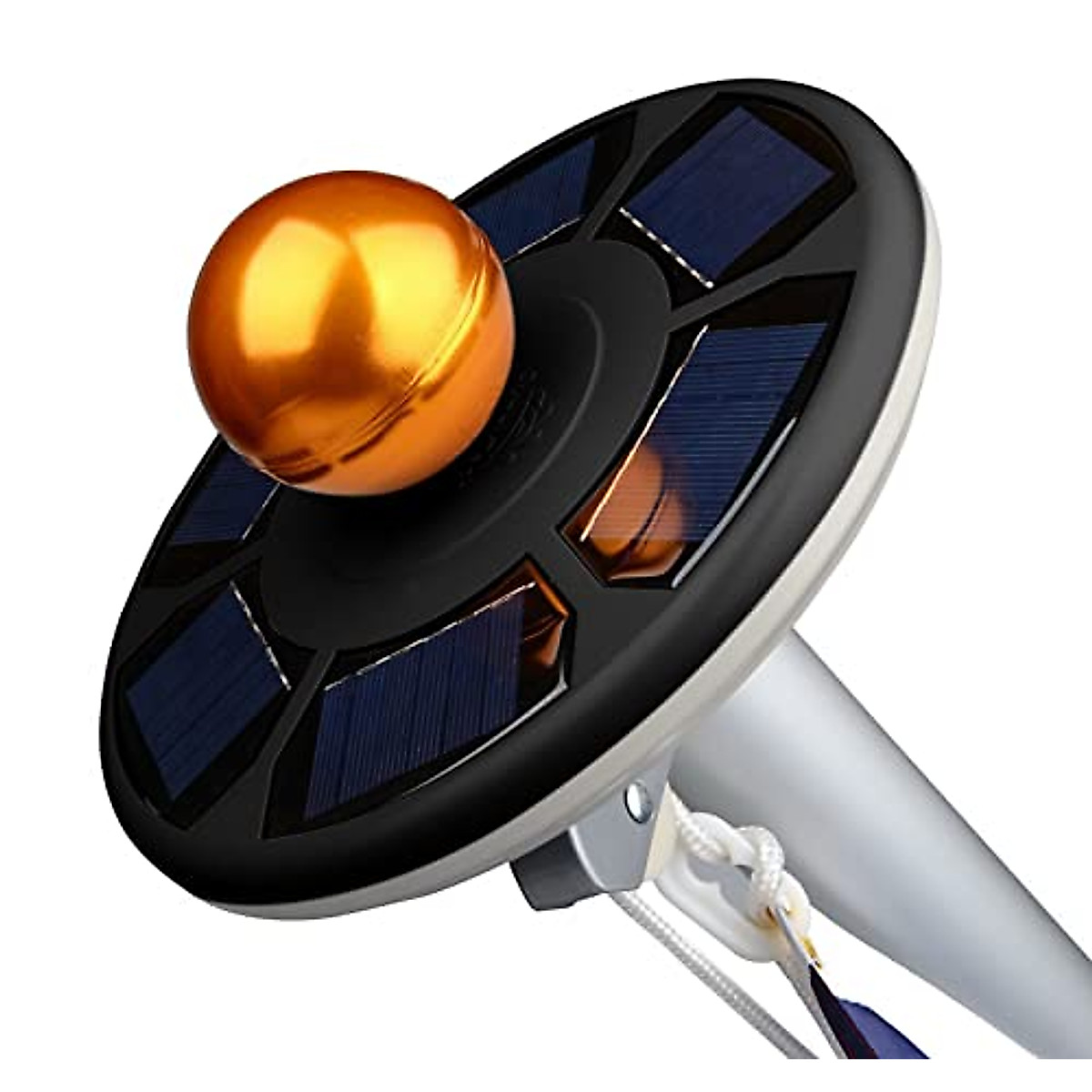 Sunnytech 2023 3rd Generation Black - Solar Power Flag Pole Flagpole Light Guarantee - Biggest Size - Best Solar Flag Light in The World