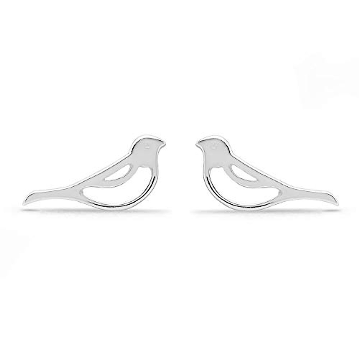 Boma Jewelry Sterling Silver Bird Stud Earrings