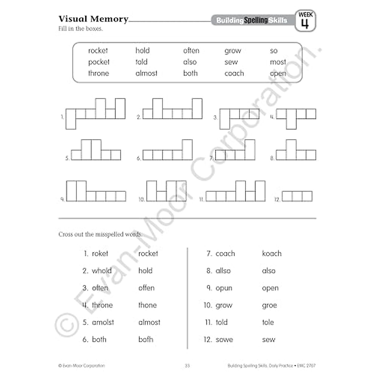 Evan-Moor Building Spelling Skills, Grade 3 - Homeschooling & Classroom Resource Workbook, Reproducible Worksheets, Teaching Edition, Spelling Strategies, Reading and Writing Skills
