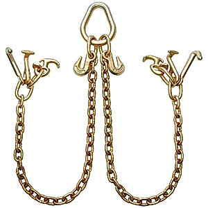 VULCAN Johnstown Towing Chain Bridle with Universal RTJ Clusters - Grade 70 Standard Length - 48 Inch - 4,700 Pound Safe Working Load