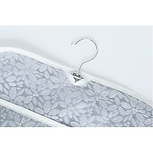 Cafurty Closet Hanging Organizer with Mesh Pockets & Rotating Metal Hanger,Dual Sided Wall Shelf Wardrobe Storage Bags,Oxford Cloth Space Saver Bag for Bra Underwear Underpants Socks -Grey