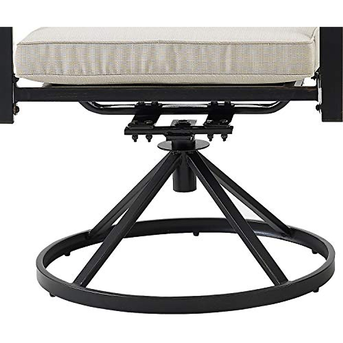 Crosley Furniture Kaplan 7-Piece Outdoor Dining Set for 6, Patio Table and Chairs for Backyard, Deck, Oiled Bronze with Oatmeal Cushions