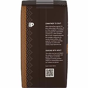 Peet's Coffee, Dark Roast Whole Bean Coffee - Major Dickason's Blend 10.5 Ounce Bag