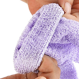 Exfoliating Shower Bath Gloves【4 Pair】Double Side Durable Nylon Shower Gloves Body Scrub Exfoliator & Bathing Accessories for Men,Women & Kids Bath Scrubber for Acne & Dead Cell
