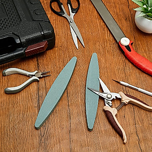 2 Pieces Garden Sharpening Stone Knife Sharpener for Garden Tools Garden Tool Sharpener Diamond Coated Sharpener Stone Tool Sharpeners, 9 x 1.47 Inches