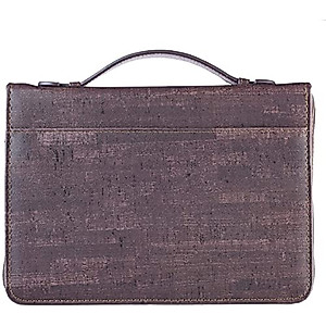 Personalized Custom Bible Cover for Men Brown Philippians 4:13 Faux Leather Christian Gift for Father, Brother, Son, Grandpa, Grandson Laser Engraved Imprinting Your Text Name (Medium)