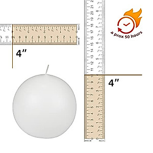 Zest Candle 2-Piece Ball Candles, 4-Inch, White Citronella