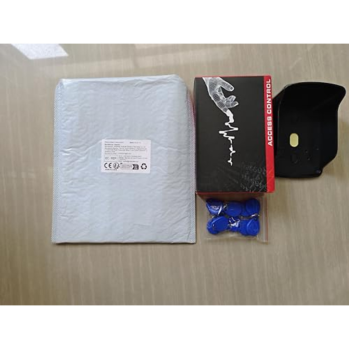 LIBO Waterproof Access Control Keypad Proximity RFID Controller, Suitable for Single Door Entry System, Support 1000 Users, Including 10pcs 125KHz RFID Keyfobs with Rainproof Cover