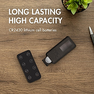 Tenergy CR2430 Battery, 3V Lithium Coin Battery for Car Key Fob, Car Remote, Calculators, Thermometers and More, 5 Count (Pack of 1)