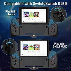 CXY CHYUHSIN Joy-Con Controller for Nintendo Switch - USB-C Plug & Play, 15V PD Fast Charging, Dual Vibration & 6-Axis Gyro, 3 Turbo Speeds, Protect Console, Easy Setup