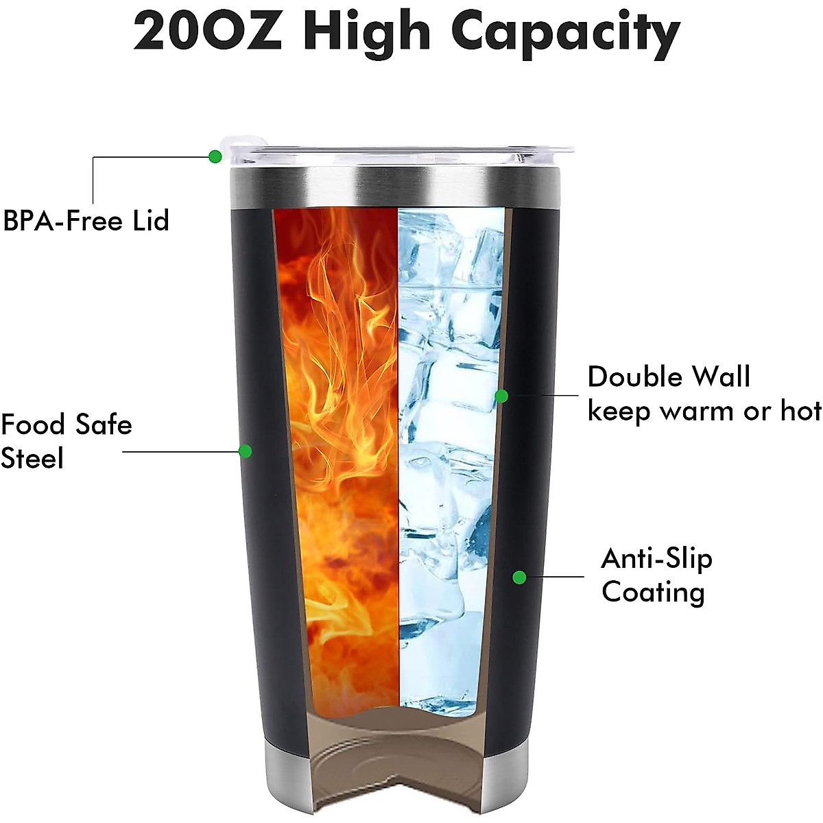 Kpafig Like Father Like Daughter, Funny Christmas, Birthday Gifts, Father's Day Gifts for Dad from Daughter, Insulated Stainless Steel Dad Travel Coffee Mug Tumbler Cup with Lip and Straws 20oz