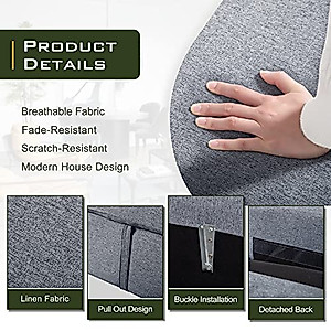 NicBex Convertible Sectional Sofas, 3 Seat Couch, Navy