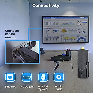 AZULLE Access4 Pro Mini PC Stick with Windows 11 Pro, 4GB/64GB – Business & Home, Video Powerful Portable Computer with Ethernet Port – Gemini Lake J4125 Processor