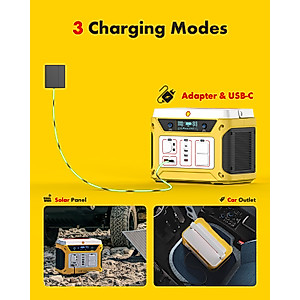 Shell 500W Portable Power Station, 583Wh Solar Generator with 10-Port,LED Light, Emergency Triangle, Portable Power Supply for Outdoor Camping/Home Use/Emergency