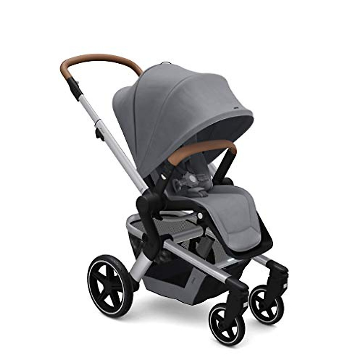 Joolz Hub+ - Parent Facing Stroller for Babies 6 Months+ (Up to 50 lbs) - Compact & Stylish - Easy Fold - One-Hand Steering - LED Lights - XXL Sunhood - Superior Comfort (Gorgeous Grey)
