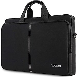 Laptop Case 17 Inch, Laptop Carrying Case Slim Laptop Bag for Men Women, Lightweight 17.3 Inch Laptop Case Fit 17.3 17 15.6 Inch Laptops for College School Office Business Travel, Black
