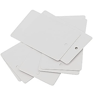 SINJEUN 3000 PCS 1.77 x 2.95 Inches White Merchandise Tag, Blank Paper Gift Tags, Hanging Garment Shipping Tags with Hole for Crafting