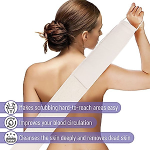 Slick- Exfoliating Loofah Back Scrubber for Shower, Back Scrubber, Loofah Back Scrubber, Shower Back Scrubber, Back Washer, Back Exfoliator, Exfoliating Back Scrubber, Back Cleaner for Shower