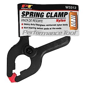 Performance Tool W3312 Heavy Duty Nylon Body Clamp with Swivel Pads and Gripping Teeth, 1-Inch Opening, Non-Marring - US Patented