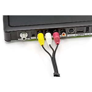 THE CIMPLE CO 2 Way AV Switch - 2 Input 1 Output RCA Selector Switch for Composite Audio and Video - Switcher Box - Includes RCA Composite Cable (Black)