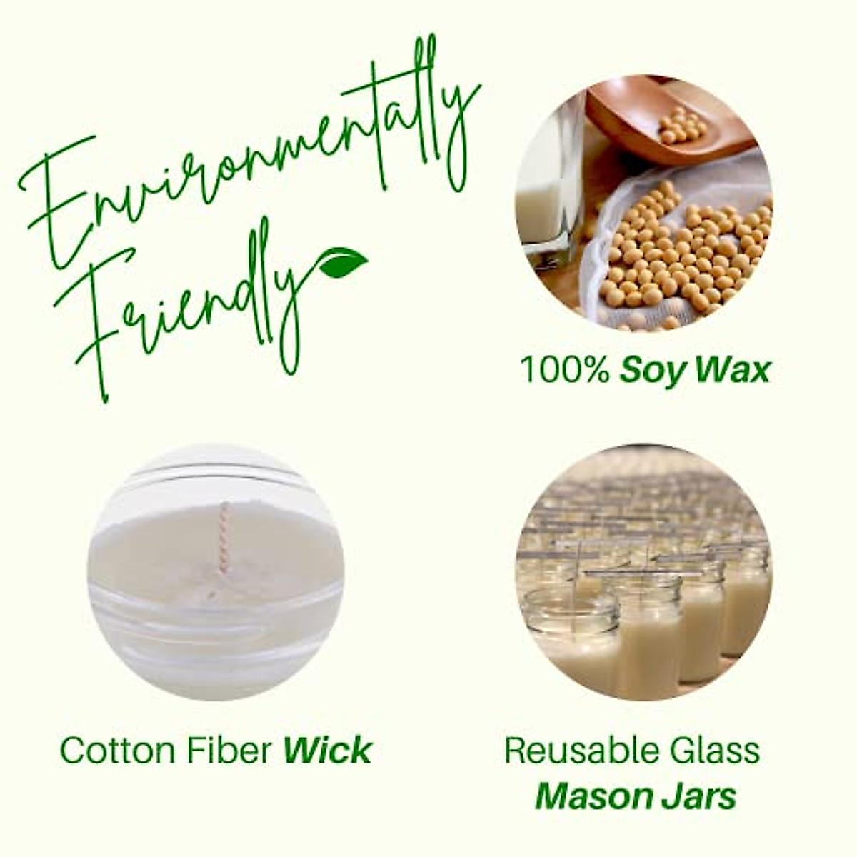 Nika's Home Lily of The Valley Soy Candle 12oz Mason Jar Non-Toxic White Soy Candle Handmade, Long Burning 50-60 Hours Highly Scented All Natural, Clean Burning Candle Gift Décor