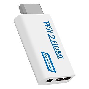 Uzifhdhi Wii to HDMI Converter, Wii to HDMI Adapter for Wii to HDMI HDTV/Monitor Supports All Wii Display Modes