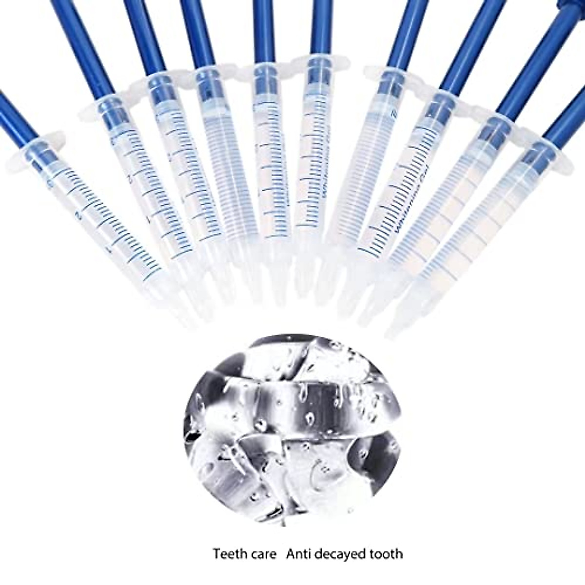 Optimized PH Formula Teeth Whitening Kit (10) Gel (2) Trays (1) White LED Light Best Dental