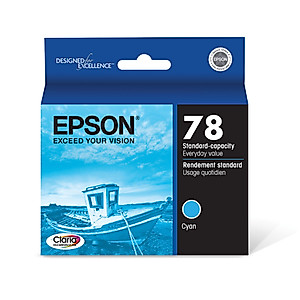 EPSON T078 Claria Hi-Definition -Ink Standard Capacity Cyan -Cartridge (T078220) for select Epson Artisan Photo Printers