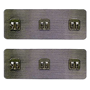 Casaphoria Shower Caddy, Adhesive Shower Organizer with 6 Hooks, Shower Shelf for Inside Shower No Drilling - Rustproof Stainless Steel Shower Rack Wall Mounted, 2 Pack(White Silver)