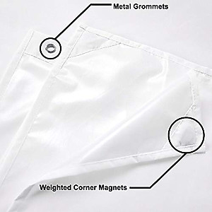 N&Y HOME Ultimate Waterproof Fabric Shower Curtain or Liner, Machine Washable, Breathable Fabric TPU Lining Bath Tub Shower Liner, White, 72x72 inch