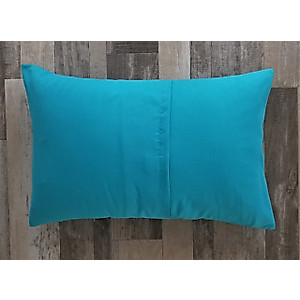 Ella & Max Turquoise Teal Vibrant Toddler Travel Pillowcase. Soft & Cuddly. Fits 13x18 & 14x19 Toddler Pillows. Easy to wash & no Ironing. Handmade in USA. Made of Luxury Microfiber Fabric.