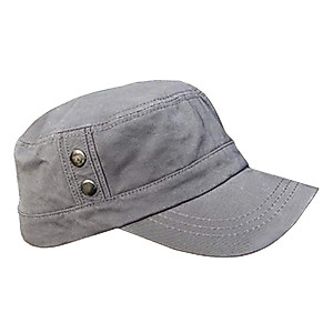 Womans Cadet Cap with Ocean Beach Theme, Short Brim Baseball Hat Featuring Celtic Design Sea Turtle (Gray with Turquoise Blue Turtle)