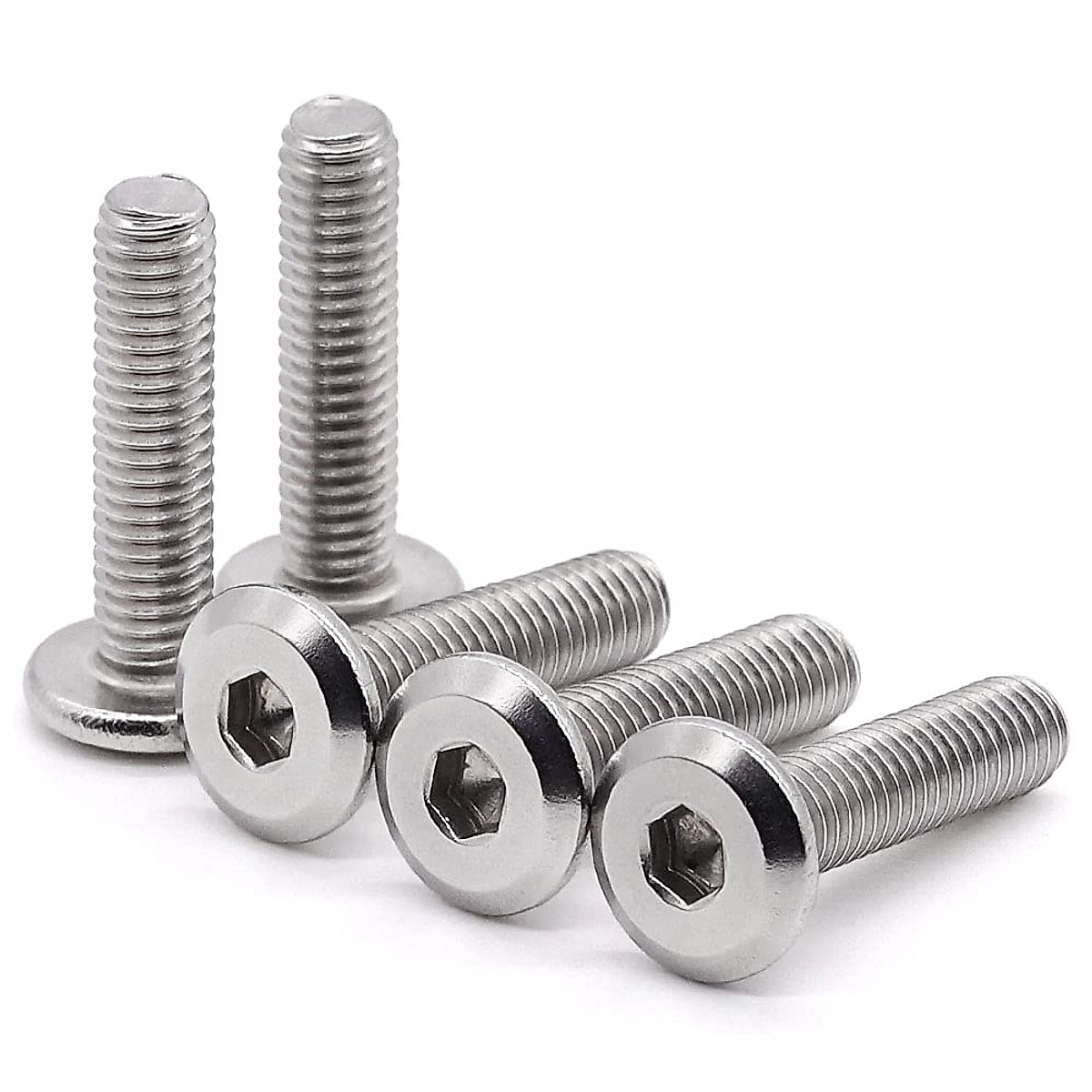 Glvaner 1/4"-20 x 1 Binding Screws Furniure Screws Connection Bolts, Socket Head Cap Screws 304 Stainless Steel Full Thread, 30 PCS